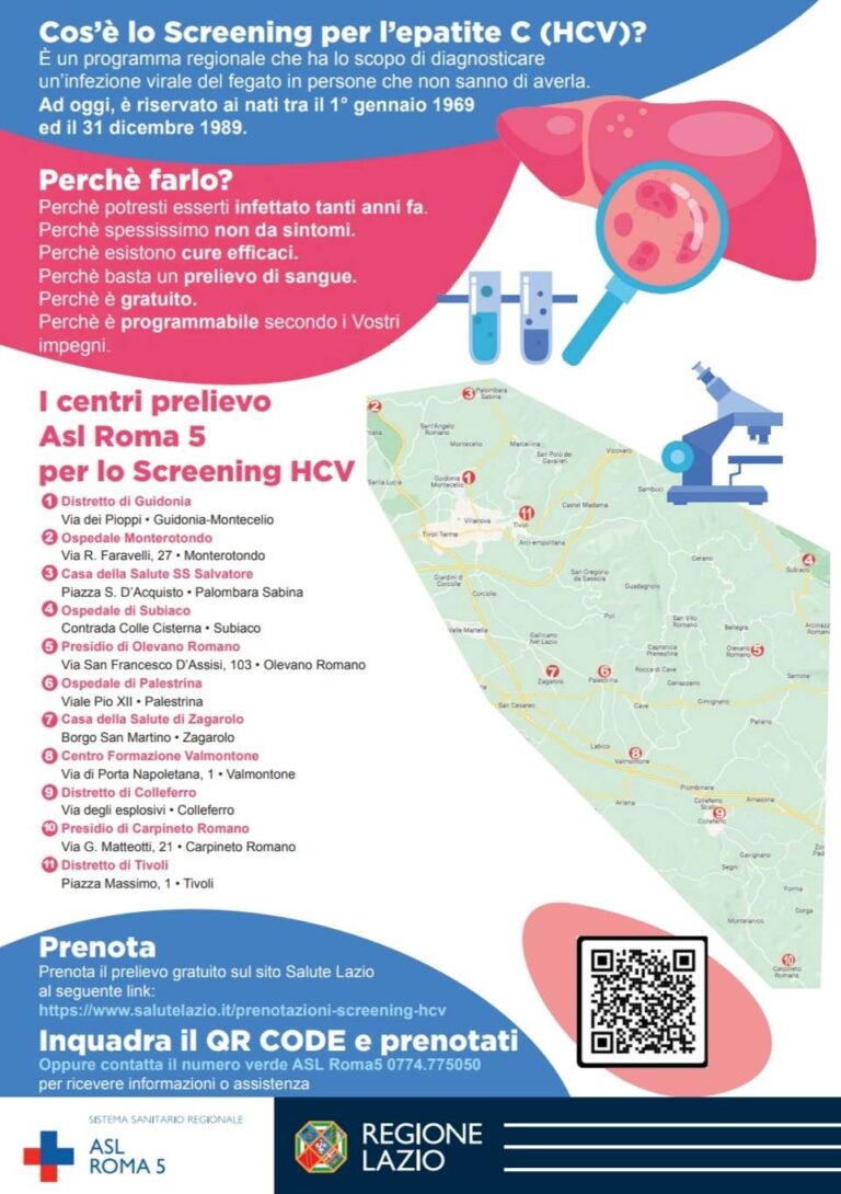 Cos’è lo Screening per l’epatite C (HCV)? - ASL ROMA 5