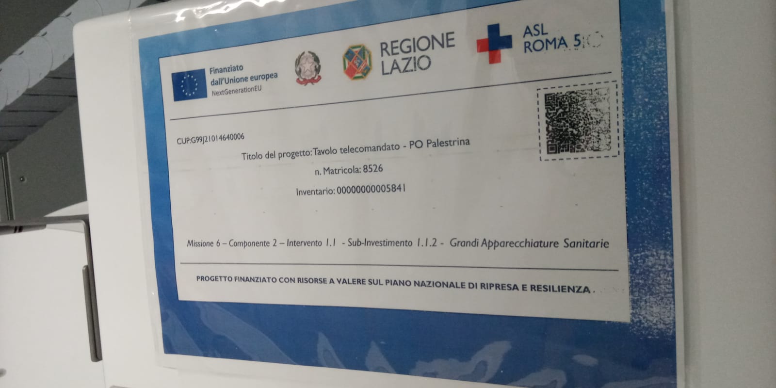 Grandi apparecchiature - ASL ROMA 5