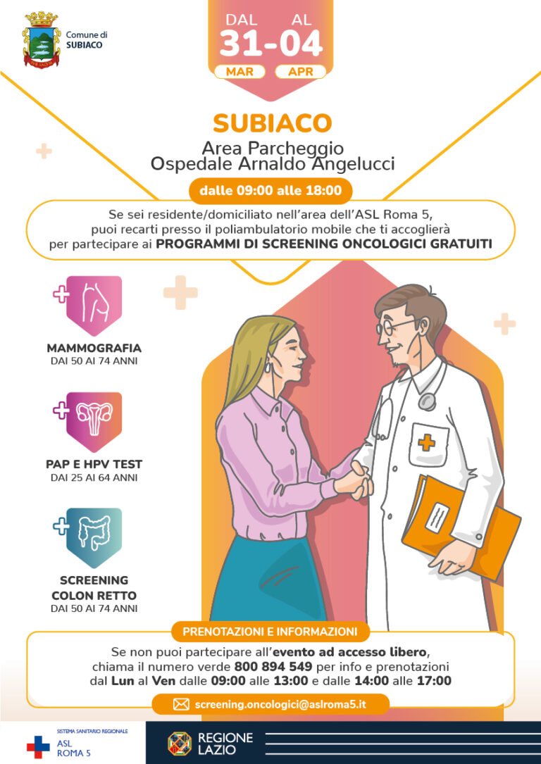 Programmi di screening oncologici - ASL ROMA 5